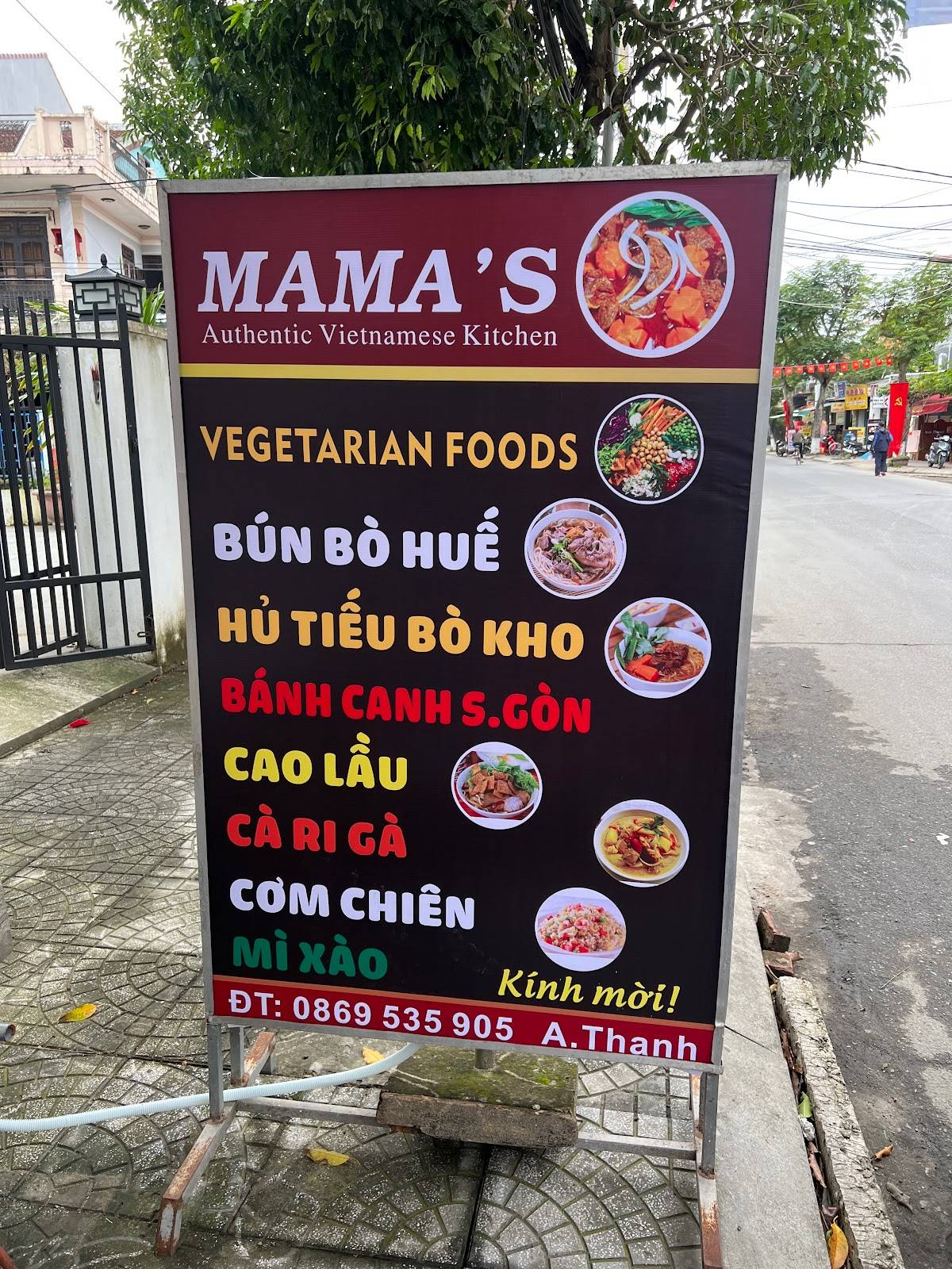 Menu at Mama's Authentic Vietnamese Kitchen restaurant, Hoi An