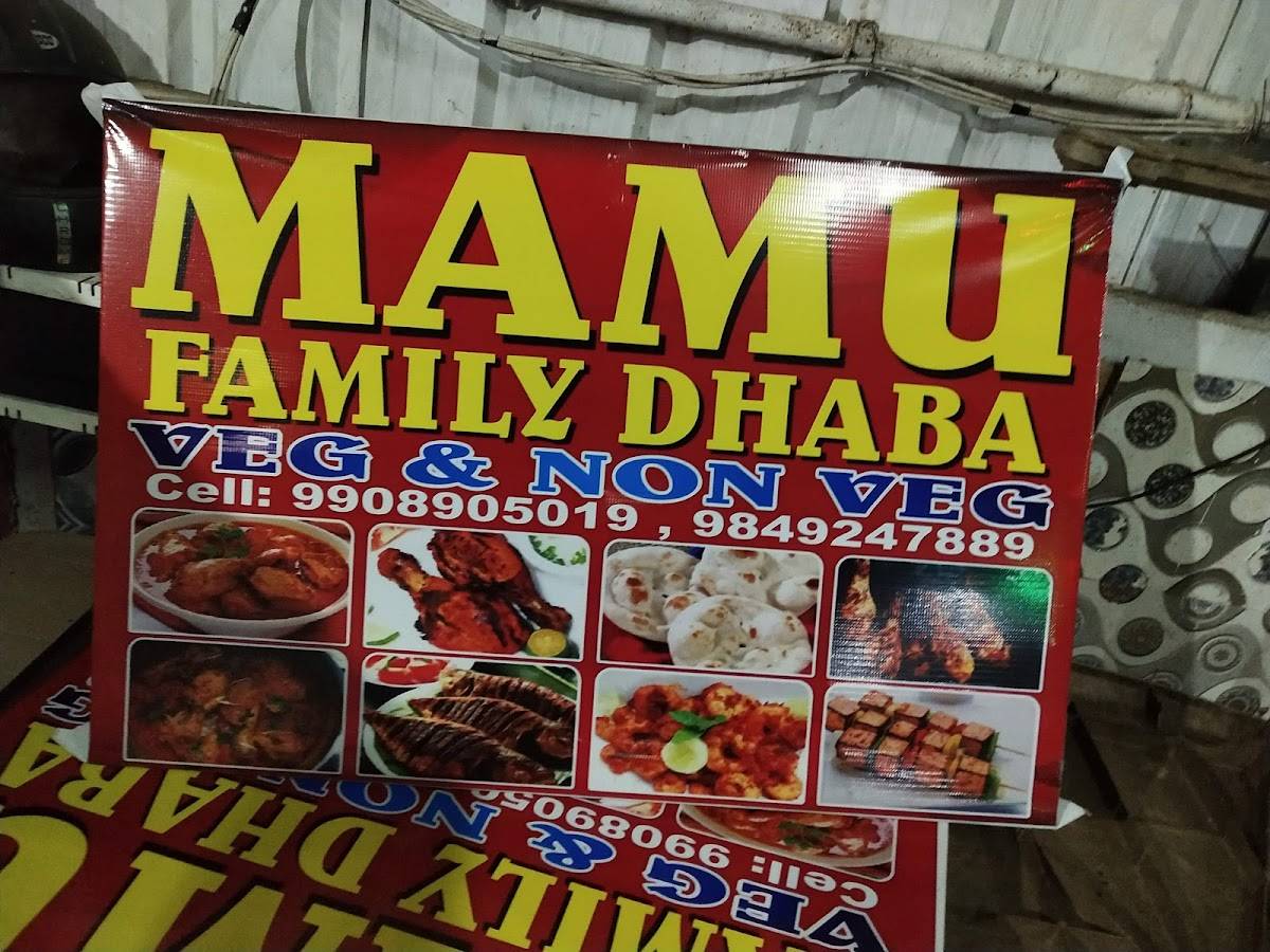 Menu at Mamu Dhaba, Hyderabad