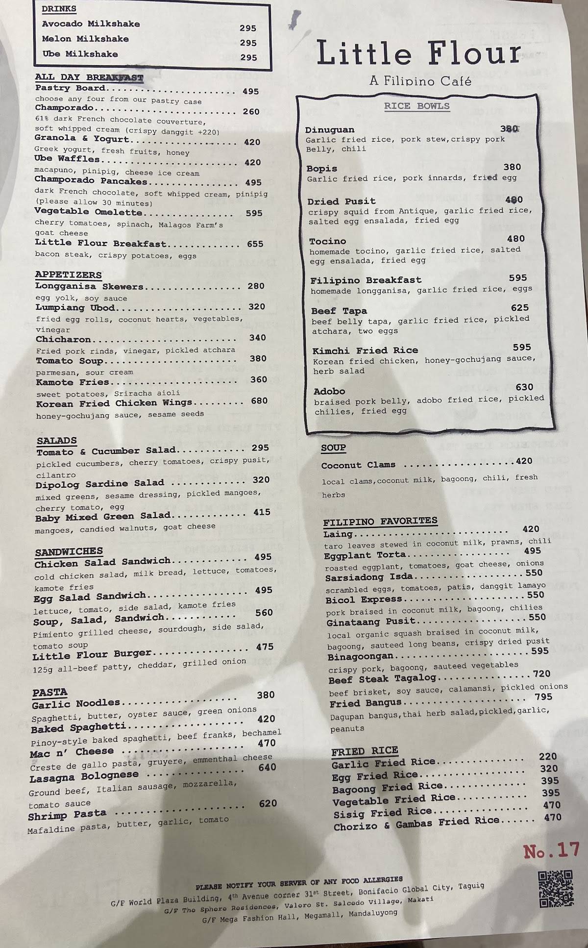 Menu at George and Onnie's - Megamall restaurant, Mandaluyong
