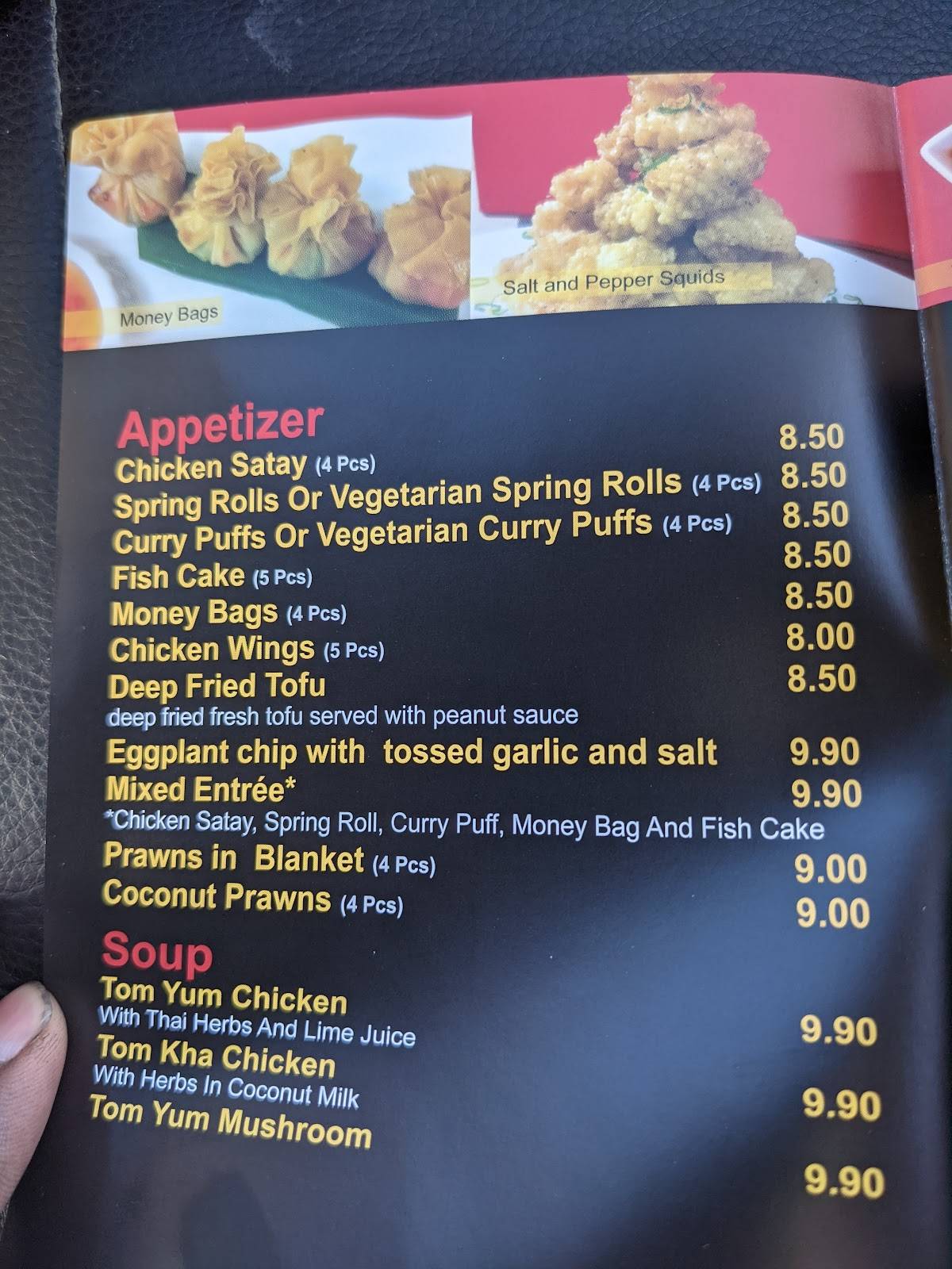 Menu at Manee Thai Cuisine restaurant, Minto