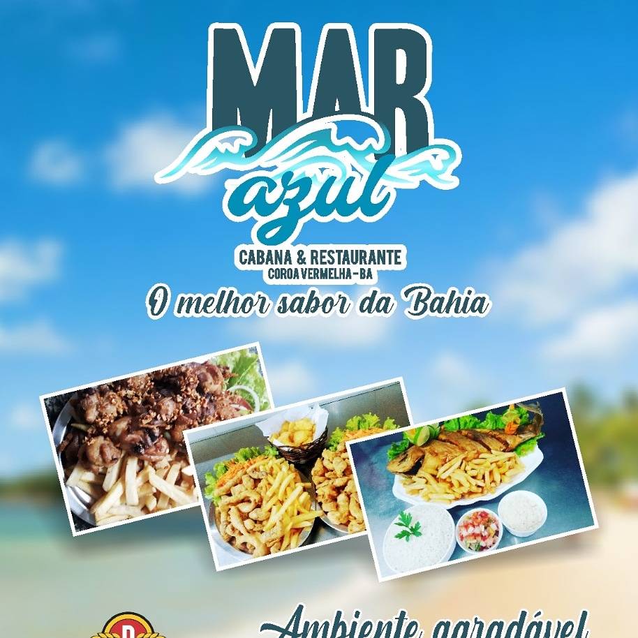 Menu em Mar Azul Restaurante e cabana coroa vermelha, Brasil