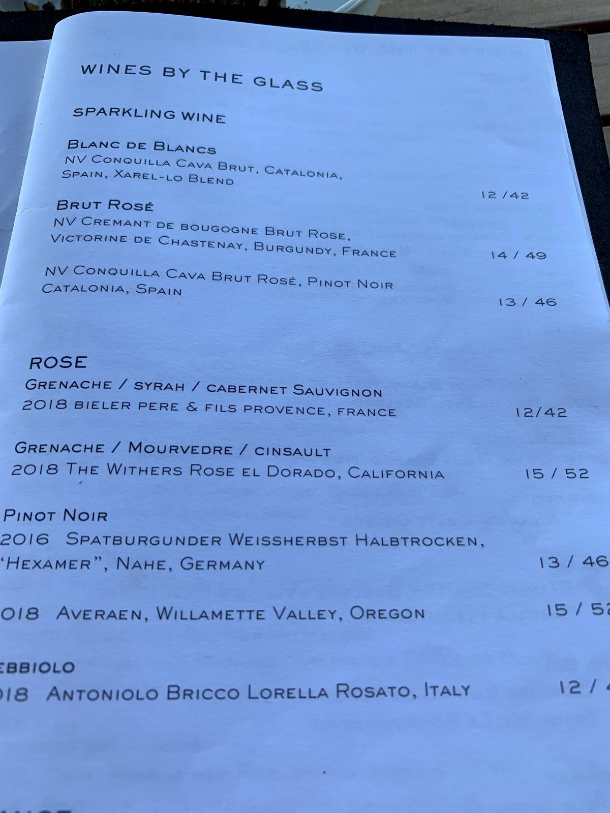 Menu at Maritime Parc restaurant, Jersey City