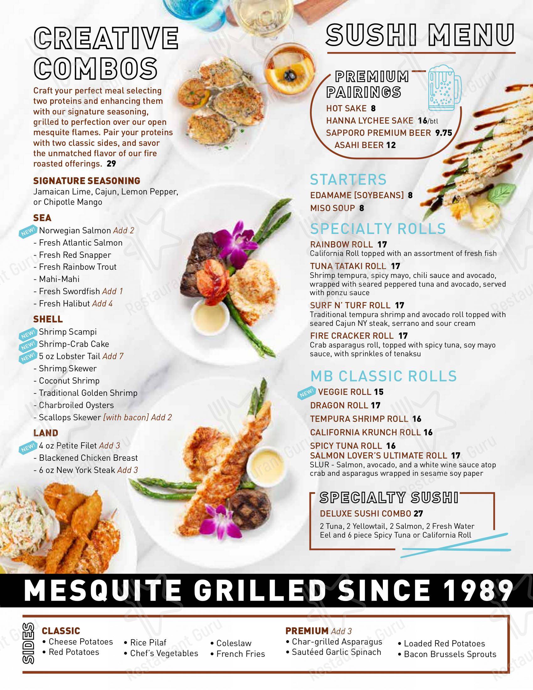 Menu at Market Broiler Riverside restaurant, Riverside