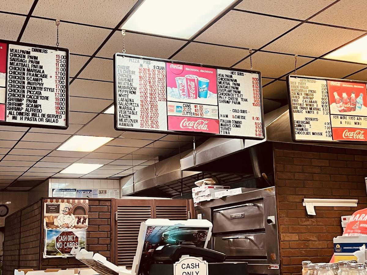 Menu at Mark's Pizza pizzeria, Spring Valley