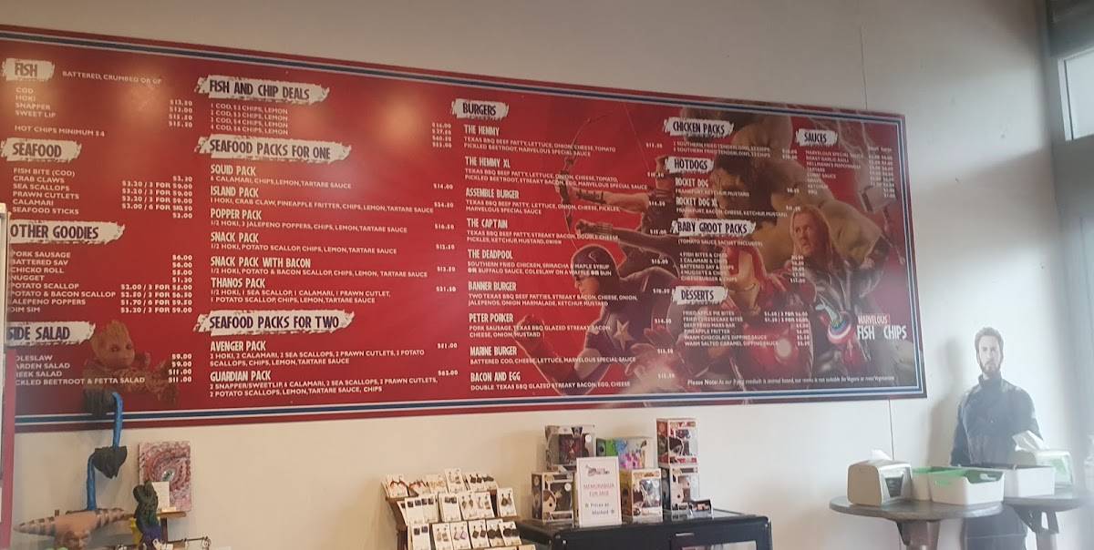 Menu at Marvelous Fish & Chips fast food, Scarborough, 4/113 ...