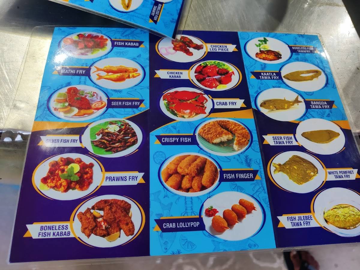 Menu at Mathsya Darshini - Fish stall, Mysuru