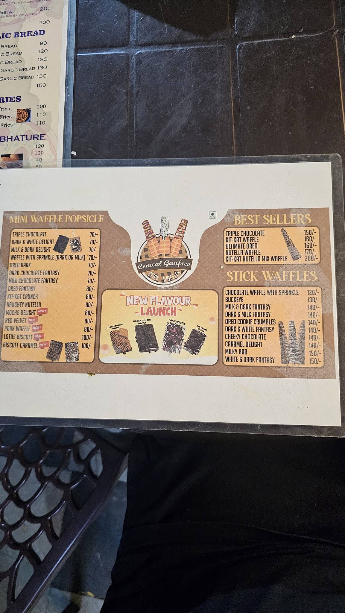 Menu at Mayur Chat House, Hyderabad, 4/1/898