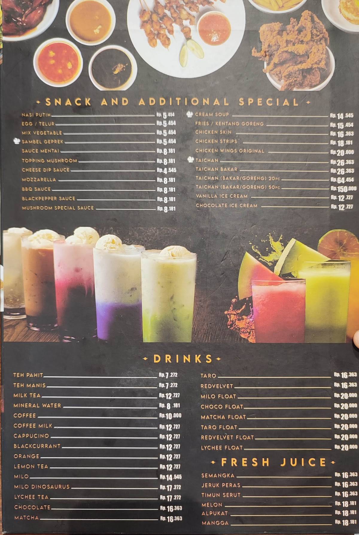 Carta del restaurante Get Steak And Fried Chicken Amir Hamzah, Medan