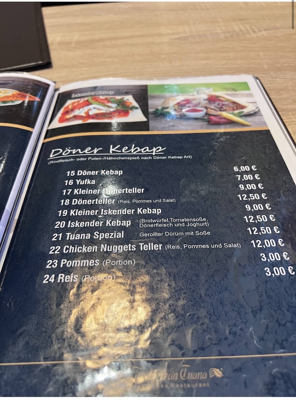 Speisekarte von Mediterran Tuana Kebab Restaurant, Ulm