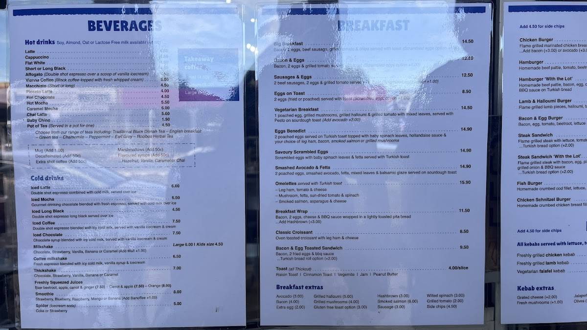 Menu at Mediterranean Flames Cafe, Holland Park West