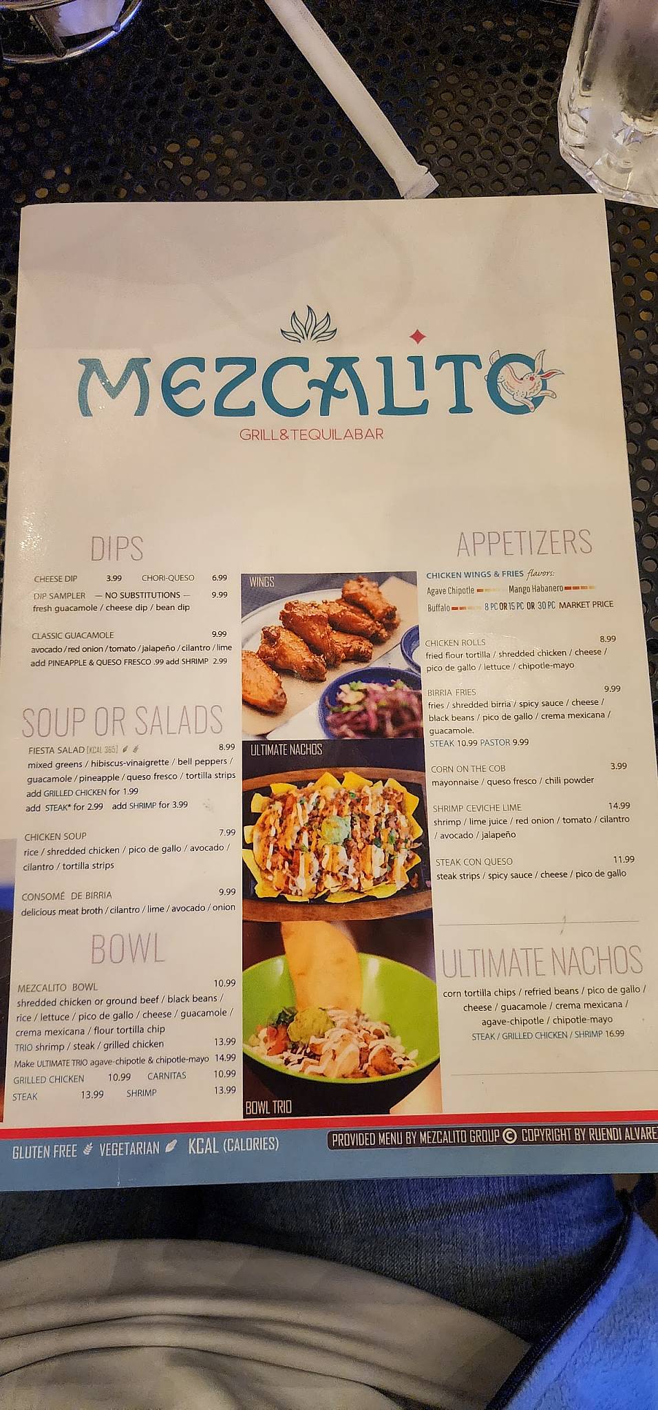 Menu at Mezcalito Clayton restaurant, Clayton