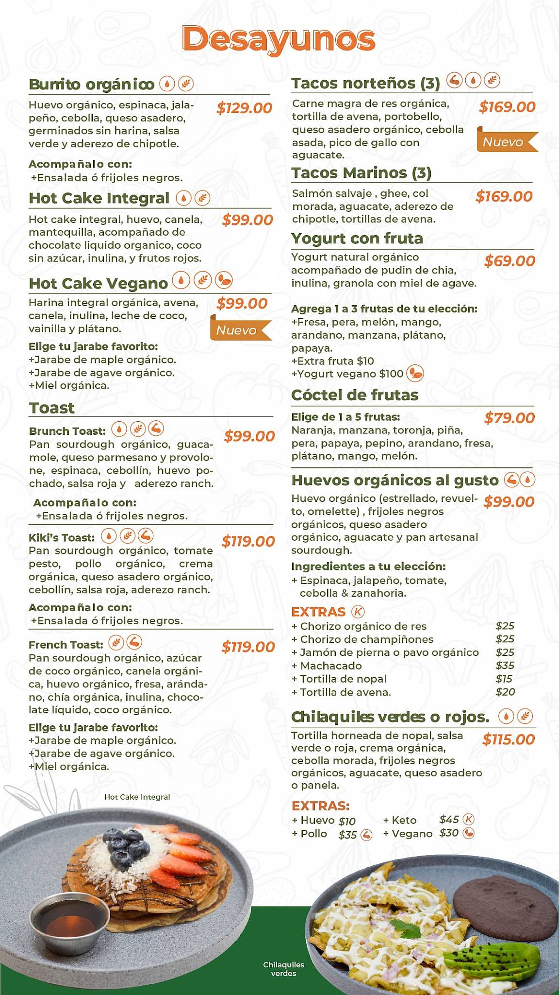 Carta de Mi Restaurante Vizana, Monclova