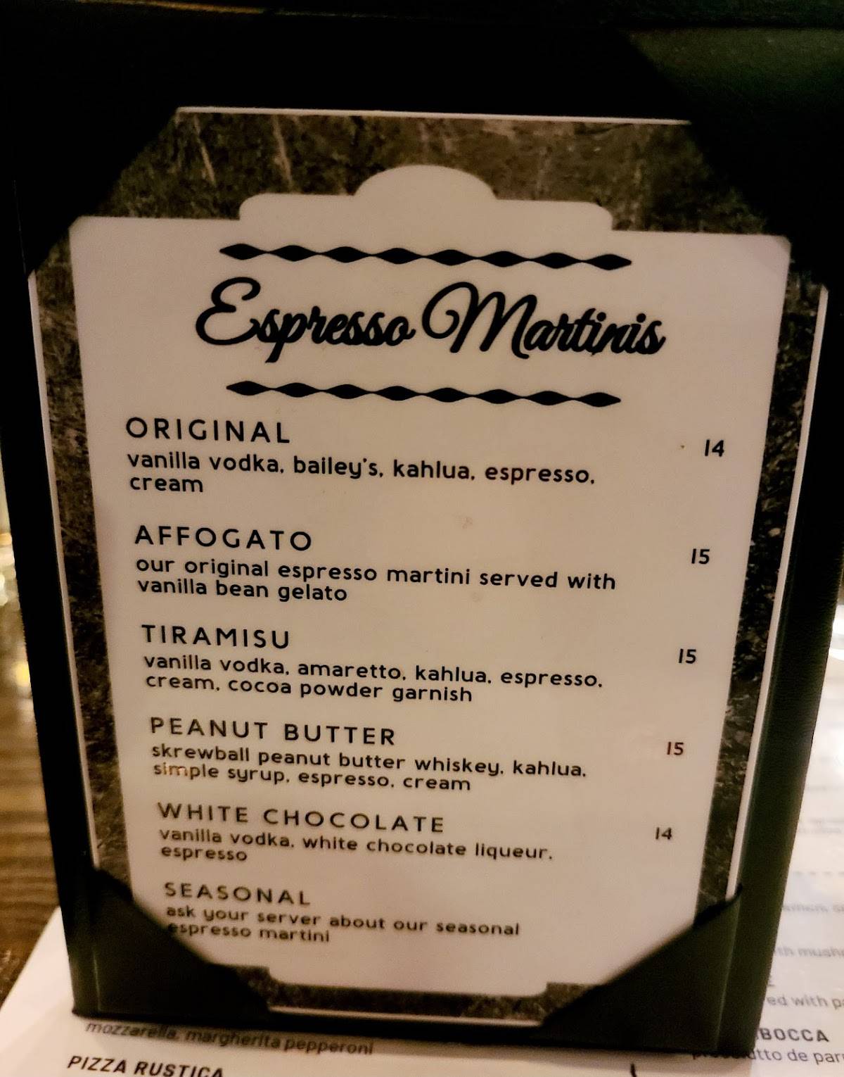 Menu at Mi Scuzi restaurant, Erie, 700 Millcreek Mall Blvd