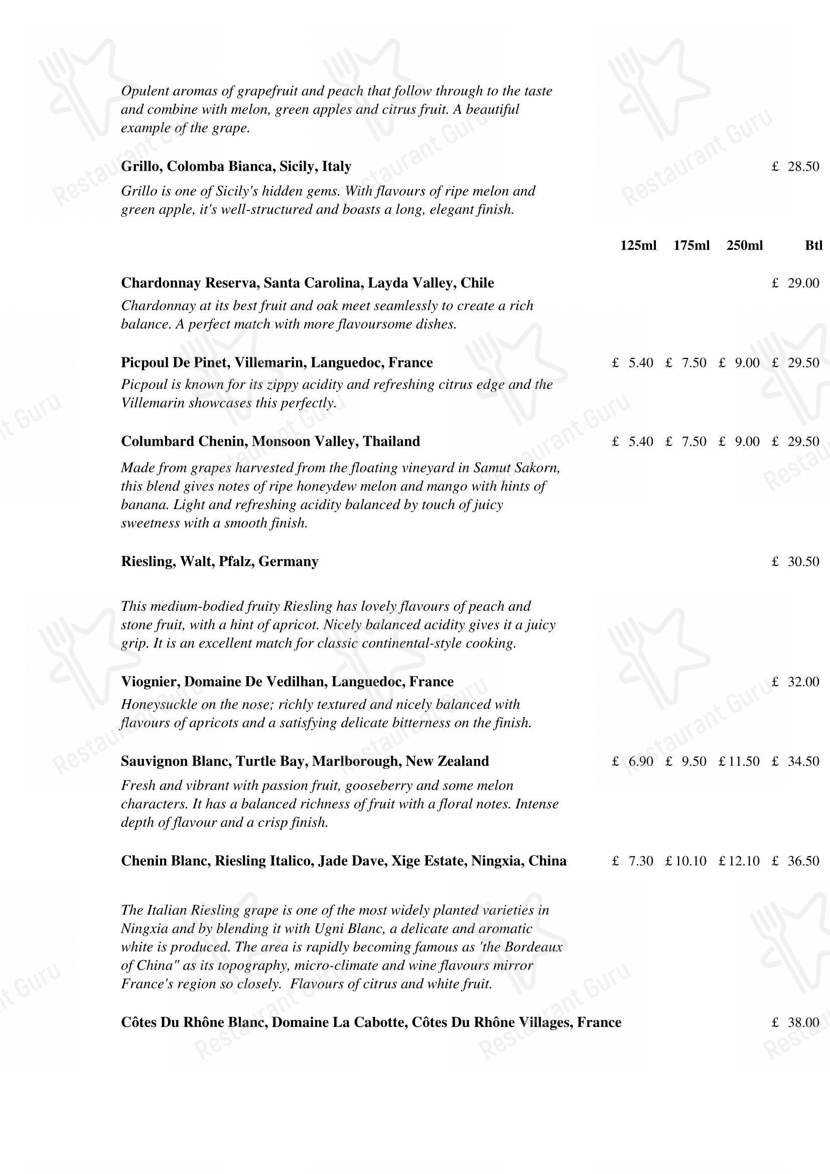 Menu at Michael Wan's Mandarin 上官樓 restaurant, Blackpool