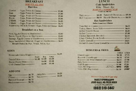 Menu at Mike's Country Cooking restaurant, Phoenix
