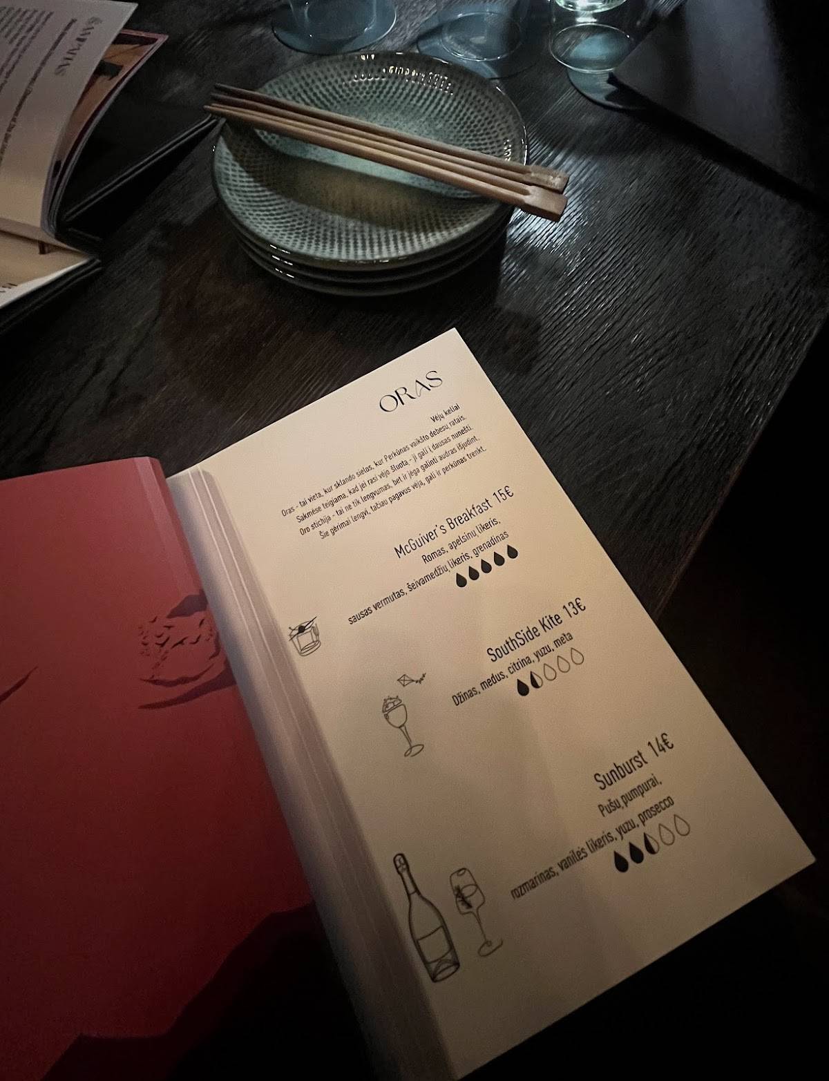 Menu at Mililitrai pub & bar, Vilnius