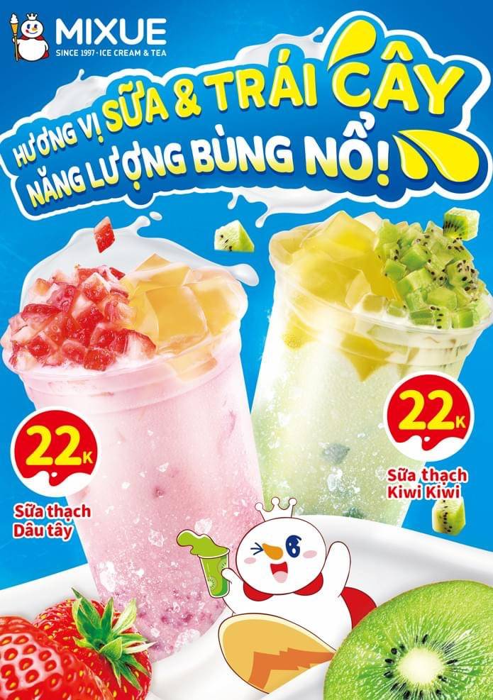Menu at Mixue Vân Đồn, Vietnam
