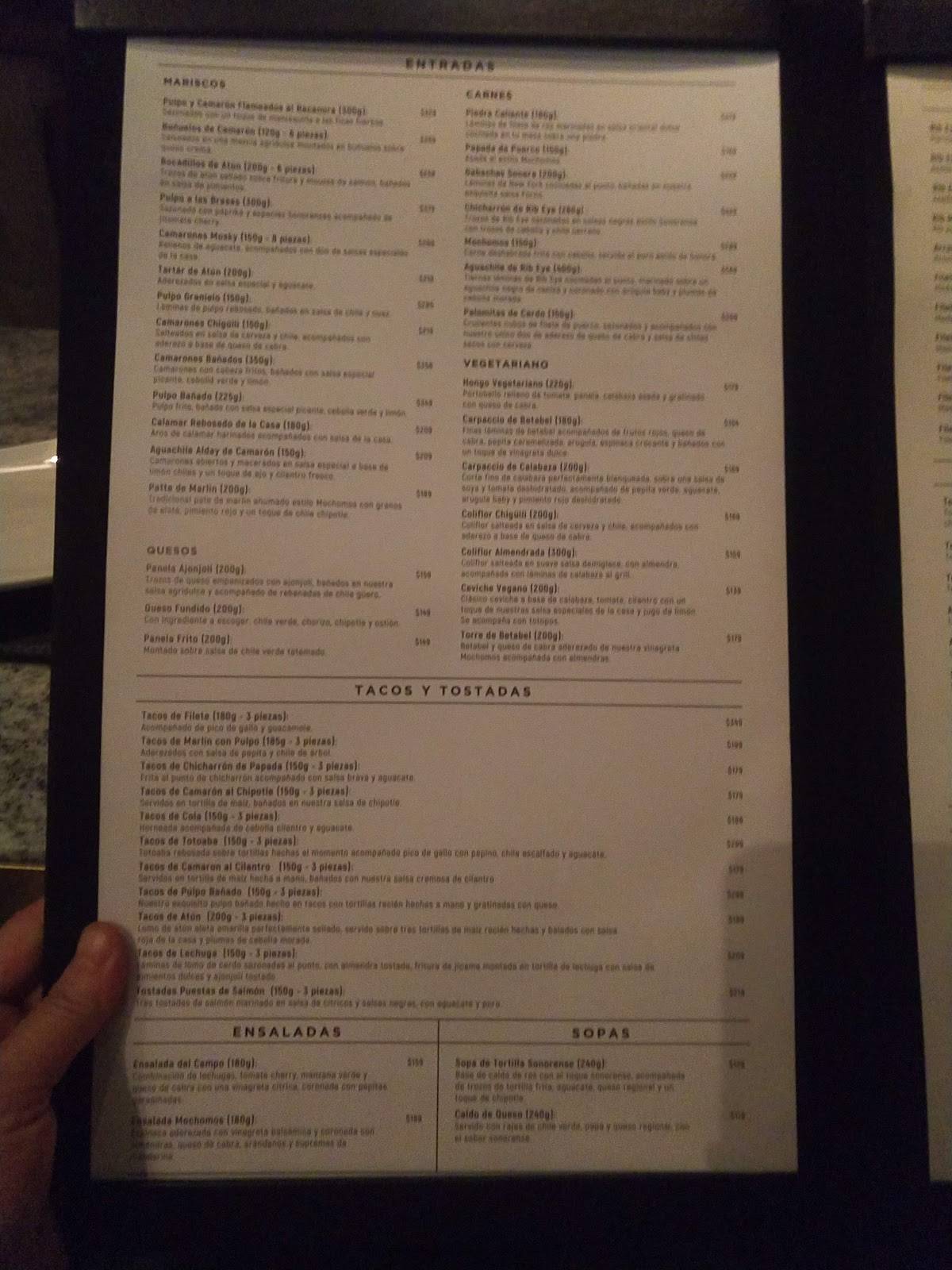 Carta del restaurante Mochomos Guadalajara, Zapopan