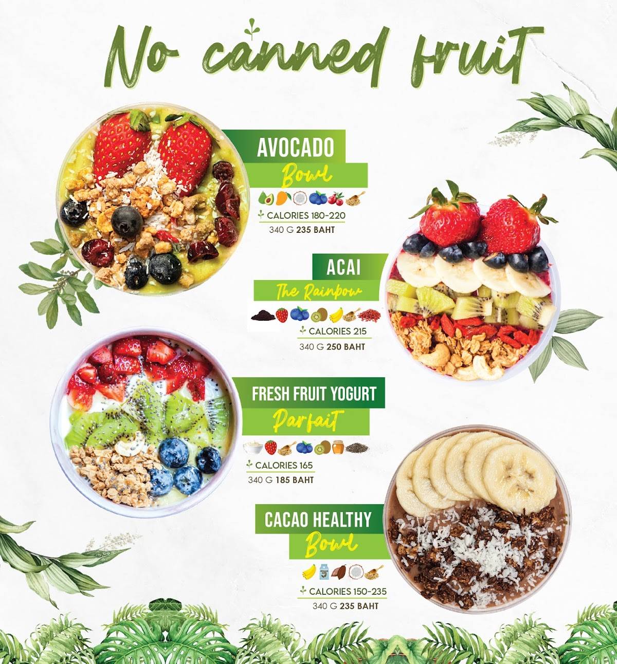 Menu at Mom and Sis Smoothie Cafe Thonglor, Bangkok
