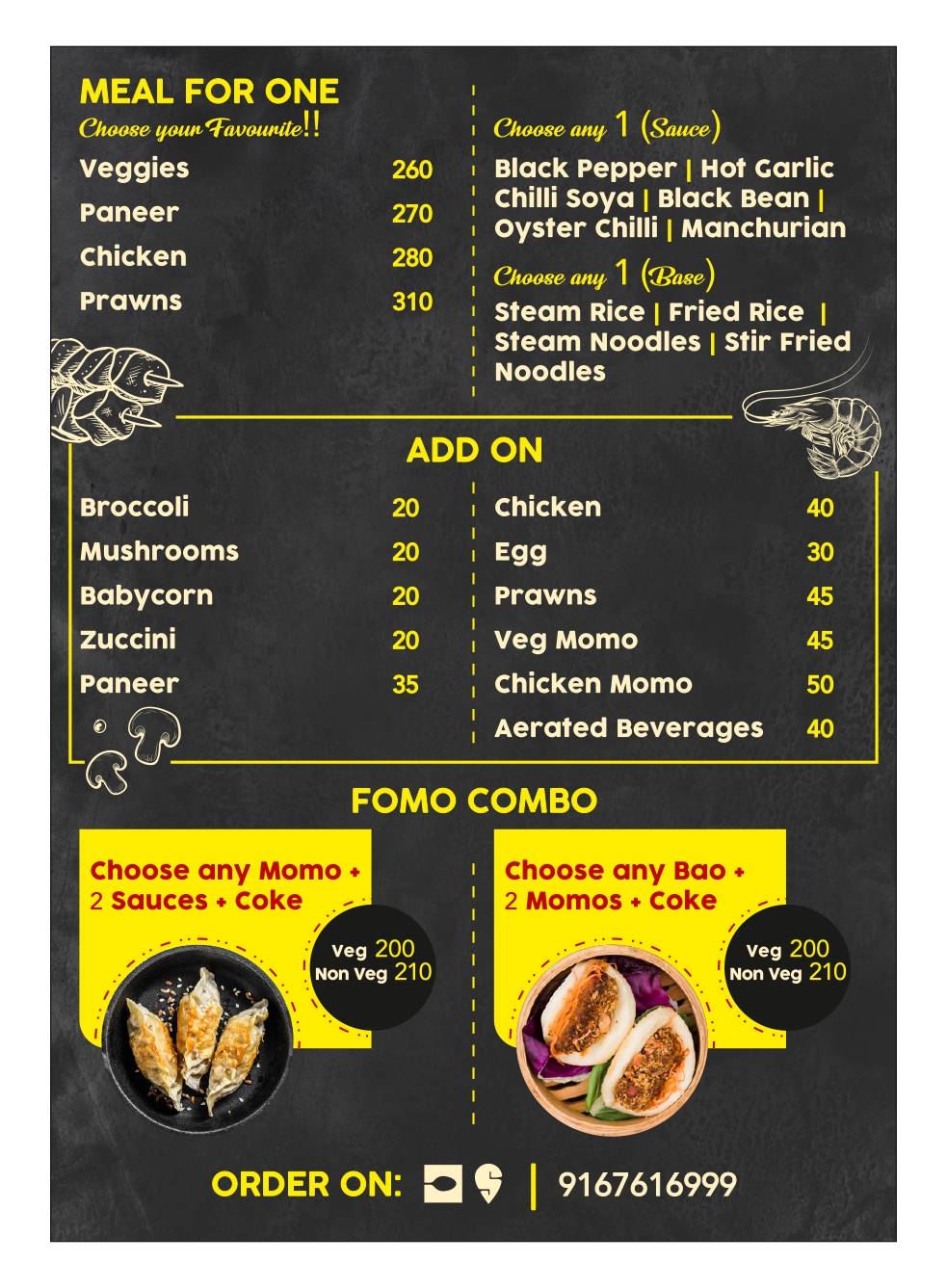Menu at Momo Fomo, Mumbai