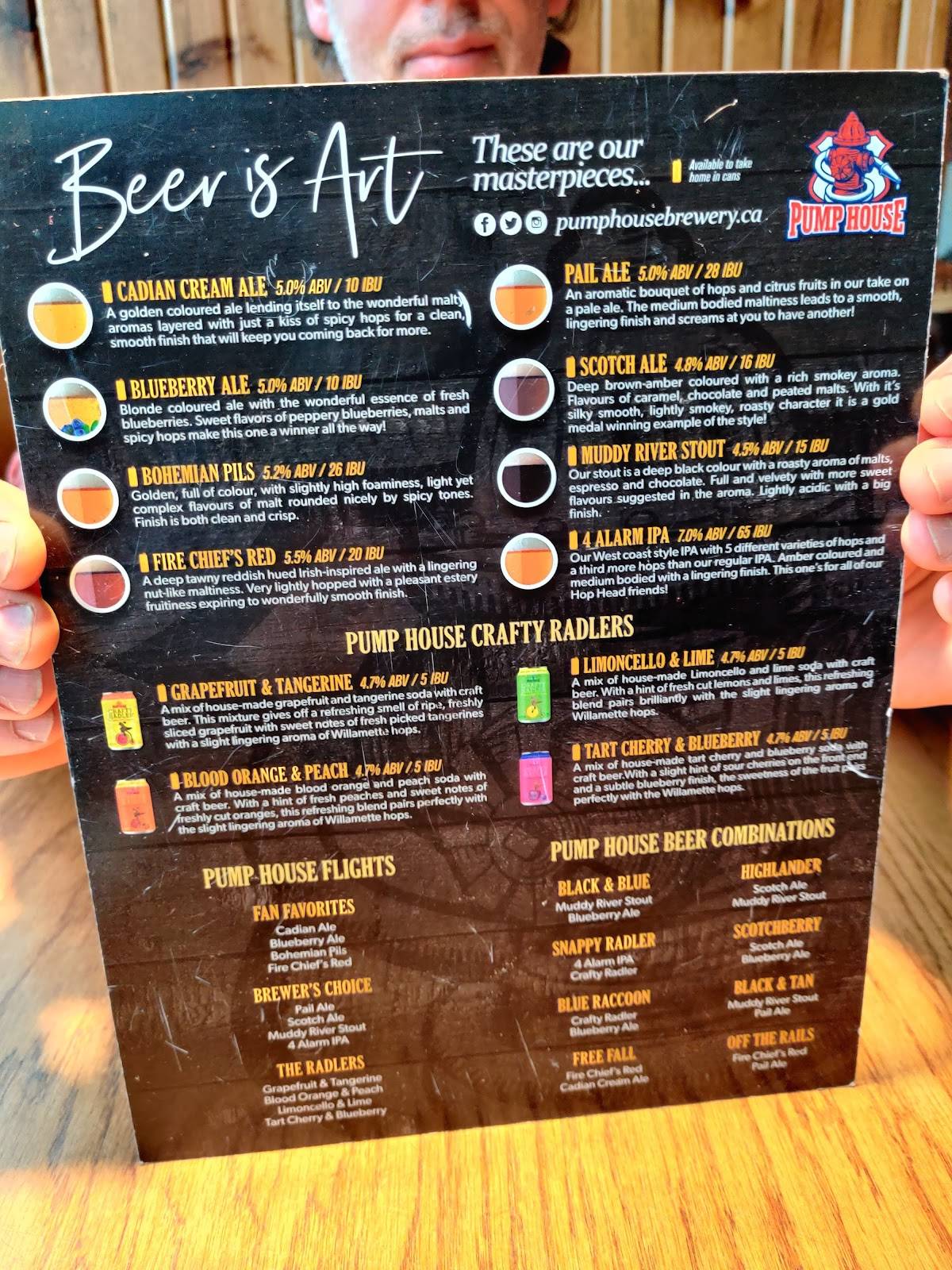 Menu at Pump House - Brewpub & Restaurant, Moncton