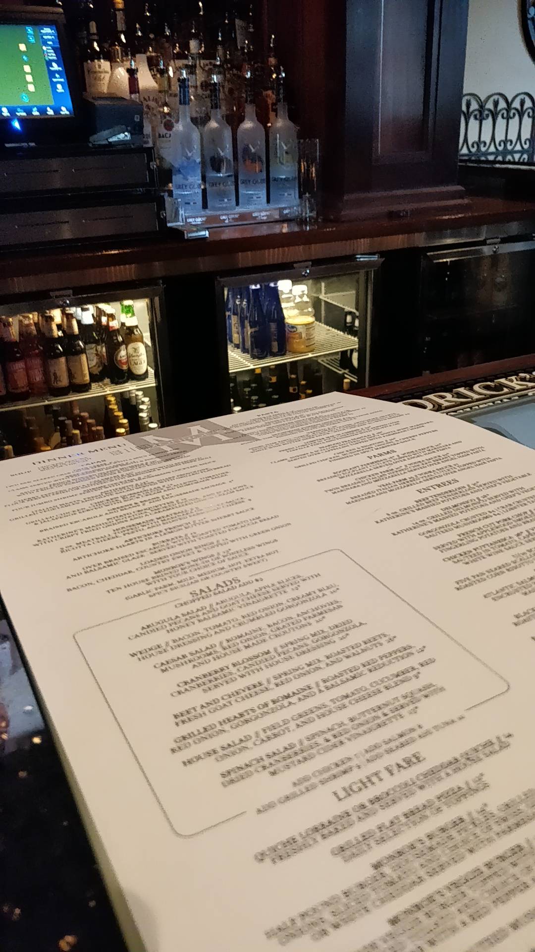 Menu at Monroes Restaurant, Rochester