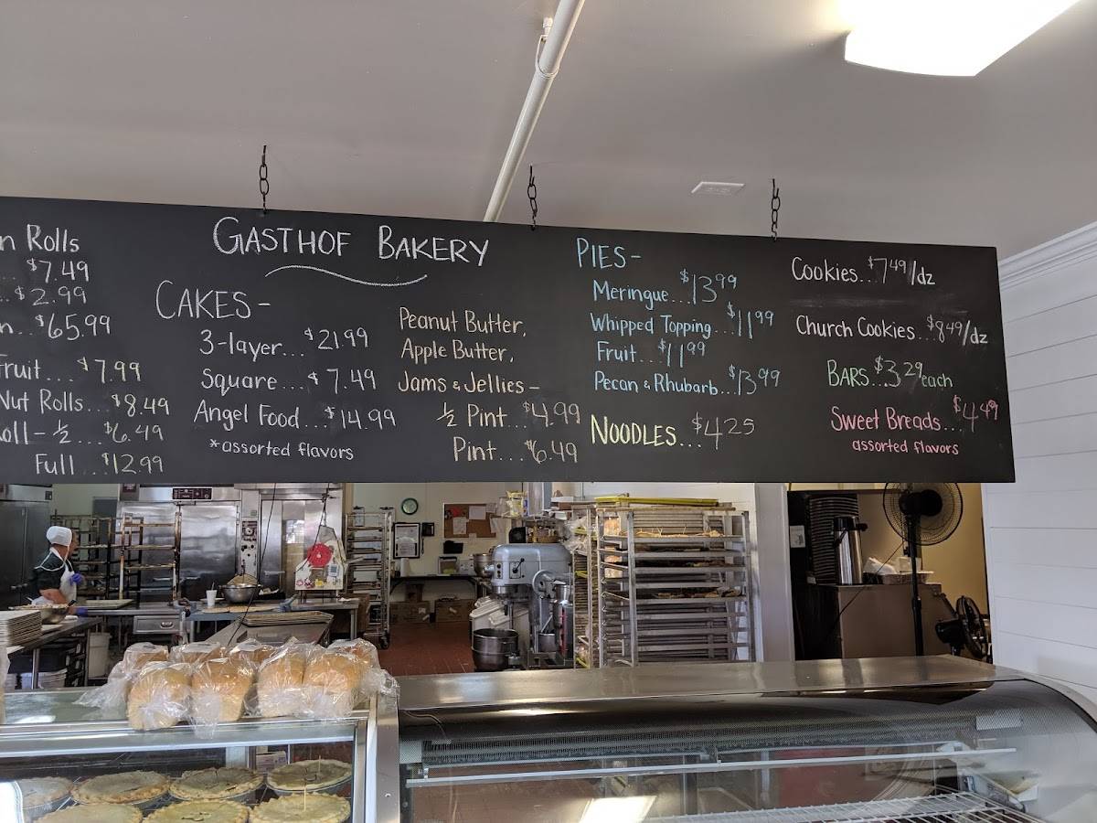 Menu at Gasthof Amish Village pub & bar, Montgomery