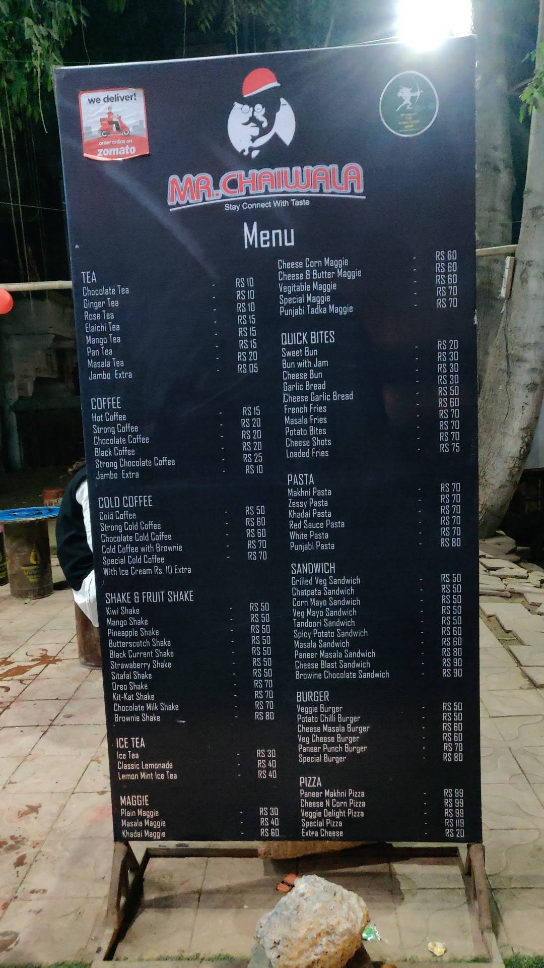 Menu at Mr.Chaiwala, Ajmer
