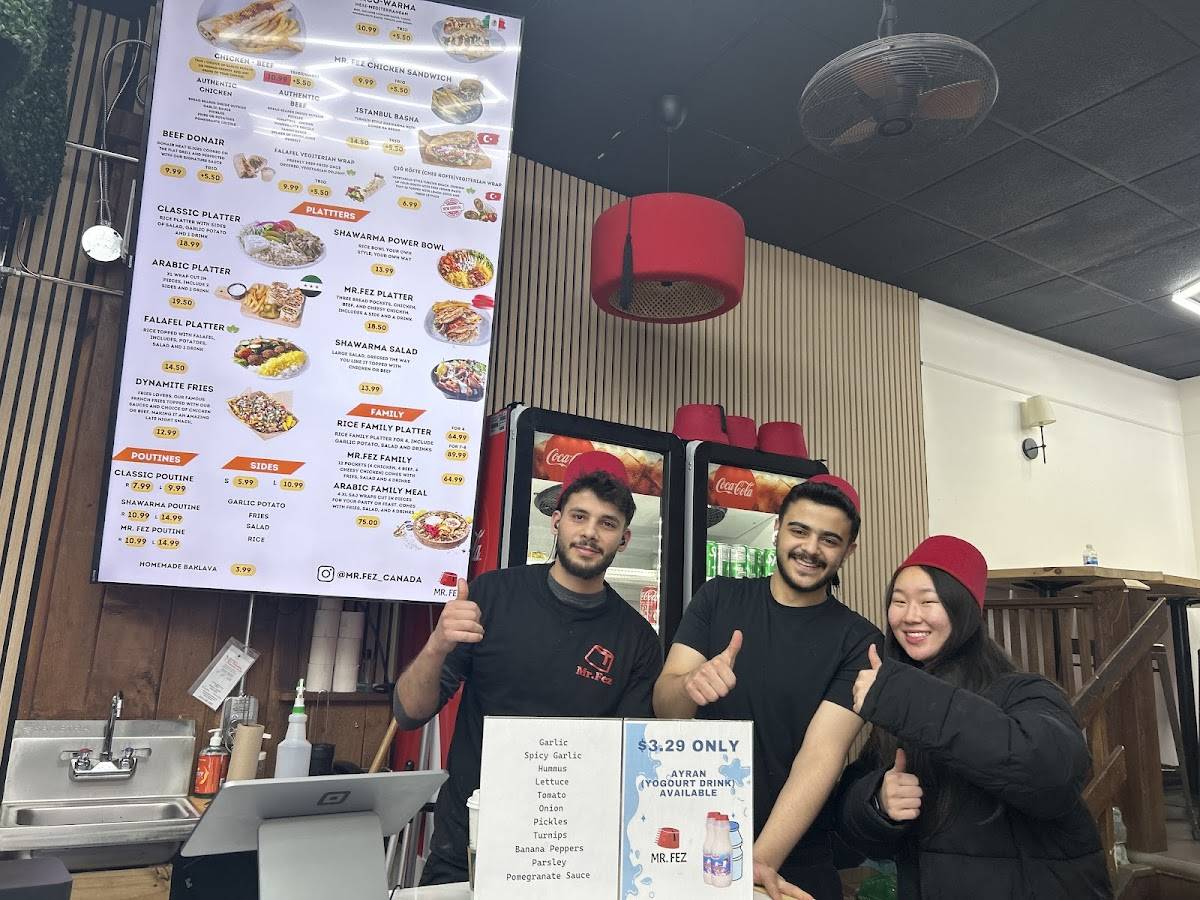 Menu at Mr. Fez Shawarma restaurant, Ottawa
