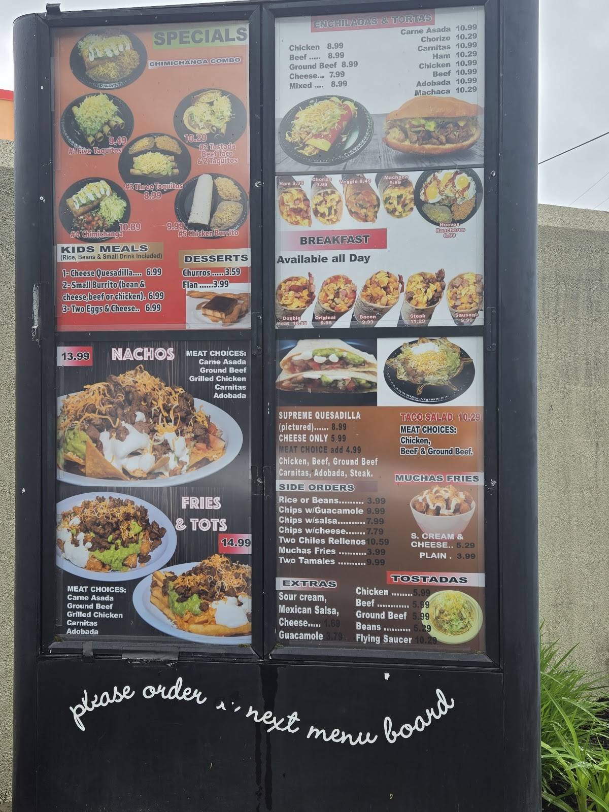 Menu at Muchas Gracias restaurant, Winston, 11 Dillard Hwy