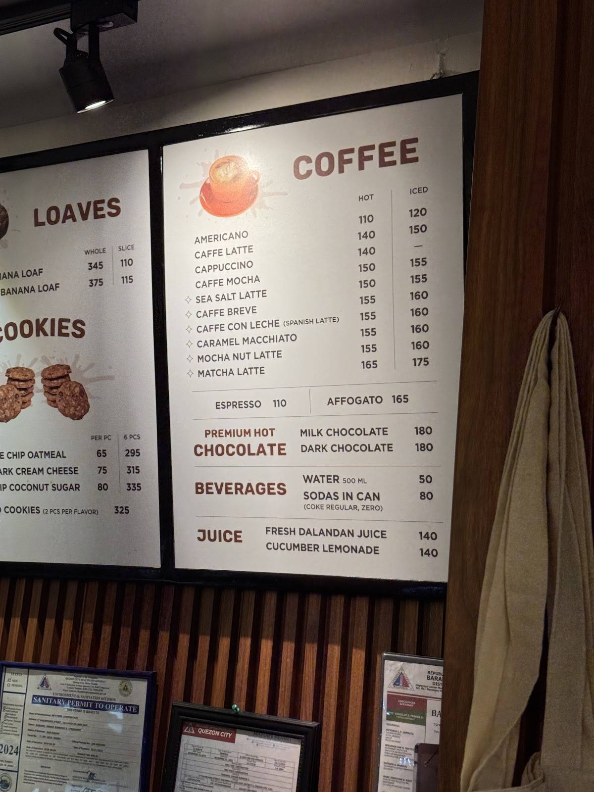 Menu at Mudcakes by V Cafe - Maginhawa, Quezon City