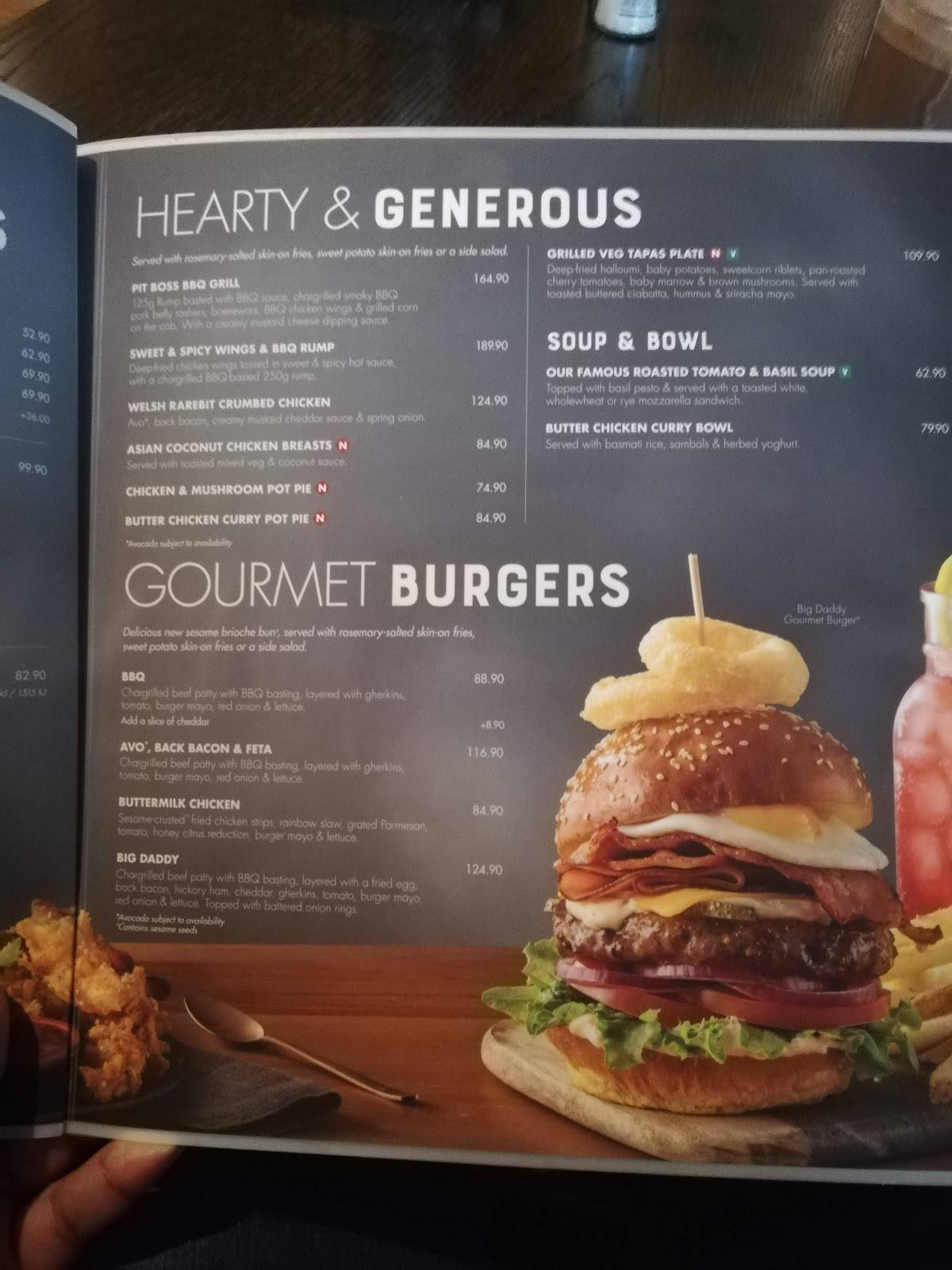Menu at Mugg & Bean restaurant, Durban, Shop 316