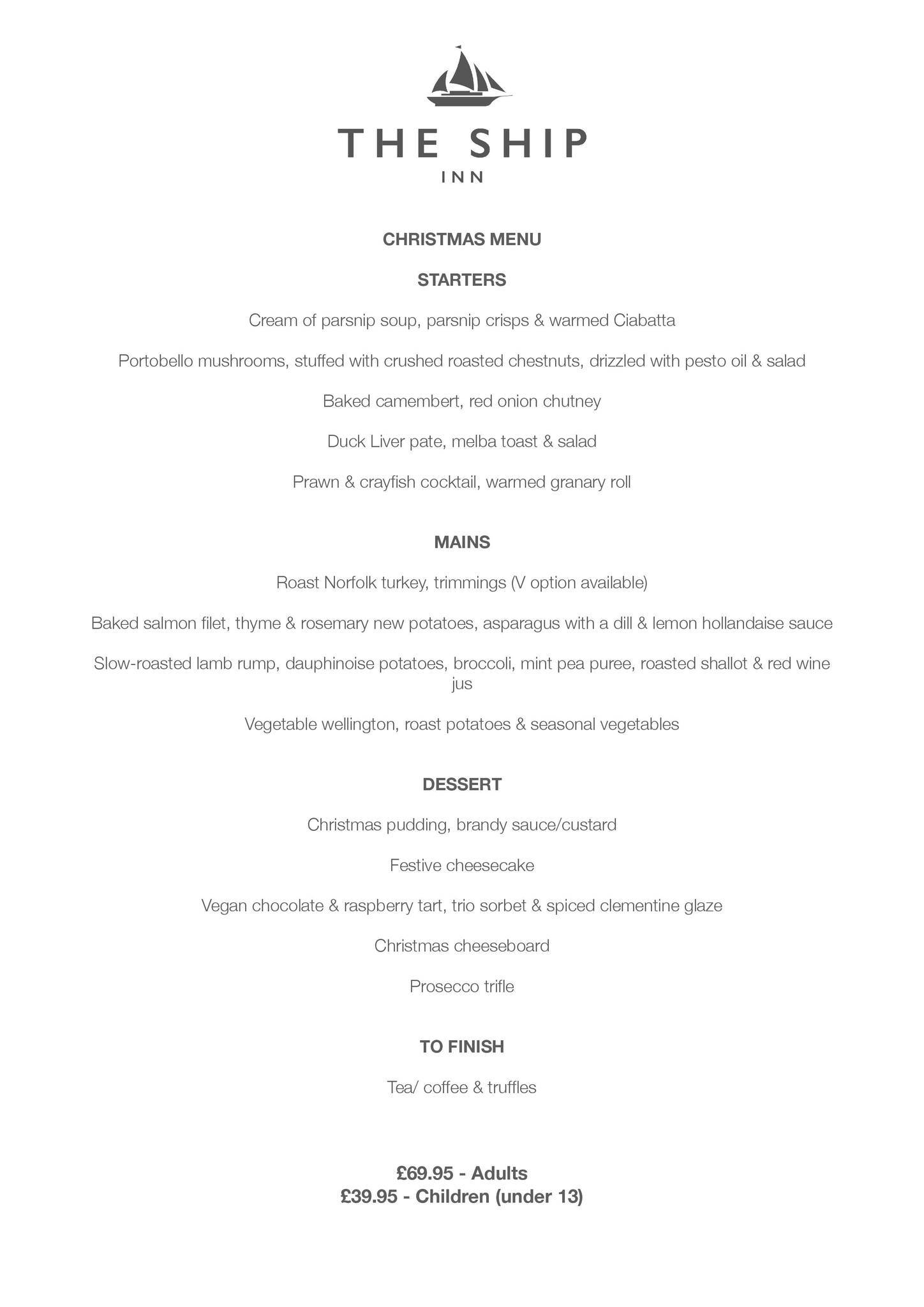 Menu at The Ship Inn pub & bar, Mundesley, 21 Beach Rd