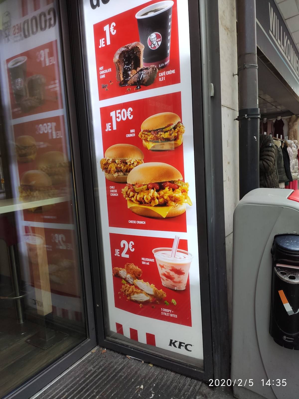 Carta de comida rápida Kentucky Fried Chicken, Munich, Bayerstraße 7
