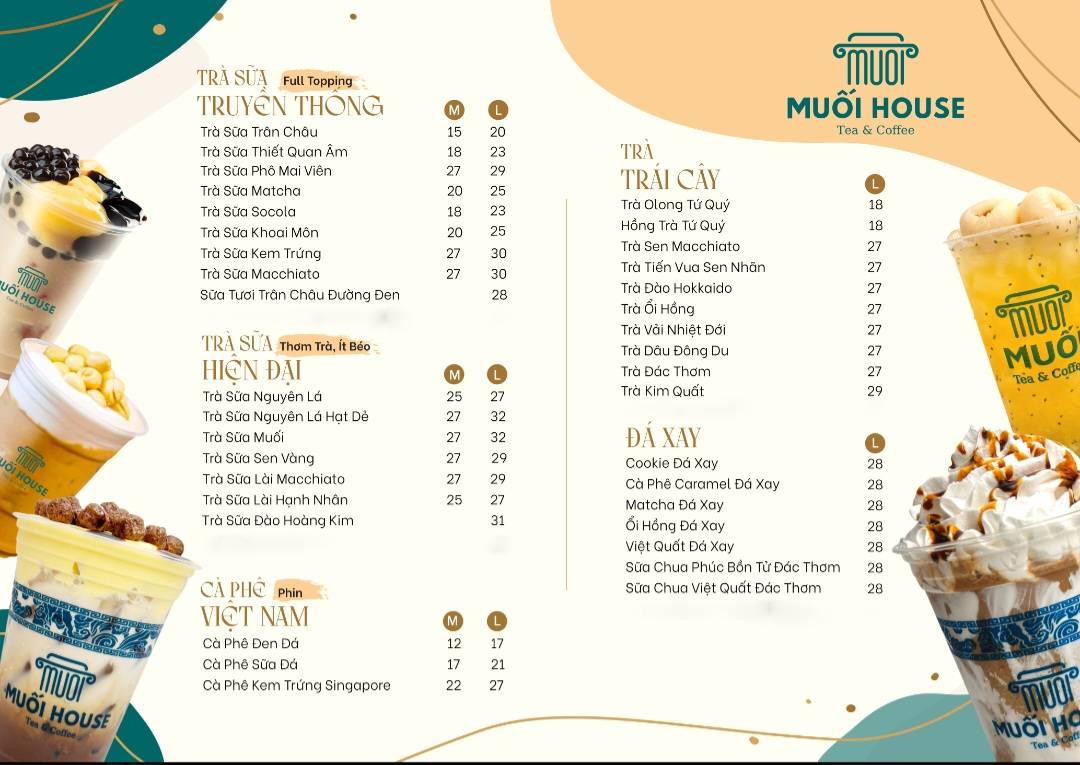 Menu at Muối House Tea & Coffee TP. Vĩnh Long, Vinh Long