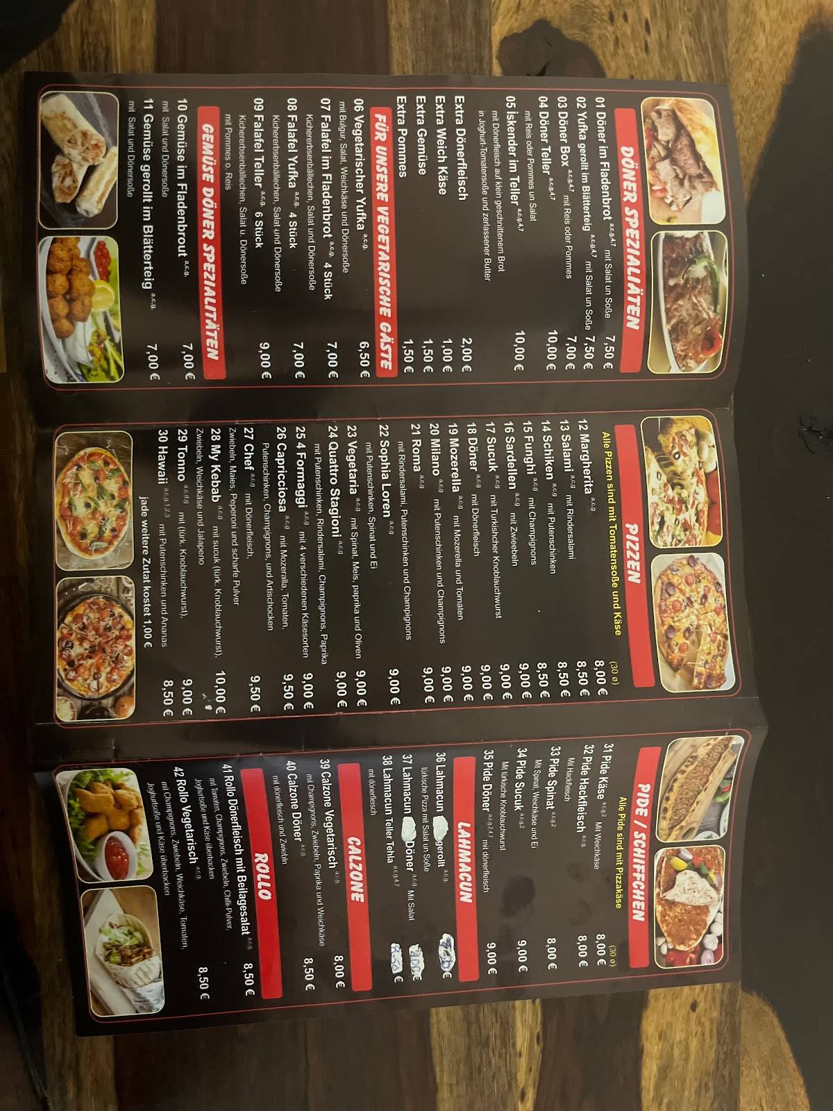 Speisekarte von My Kebab restaurant, Karlsruhe