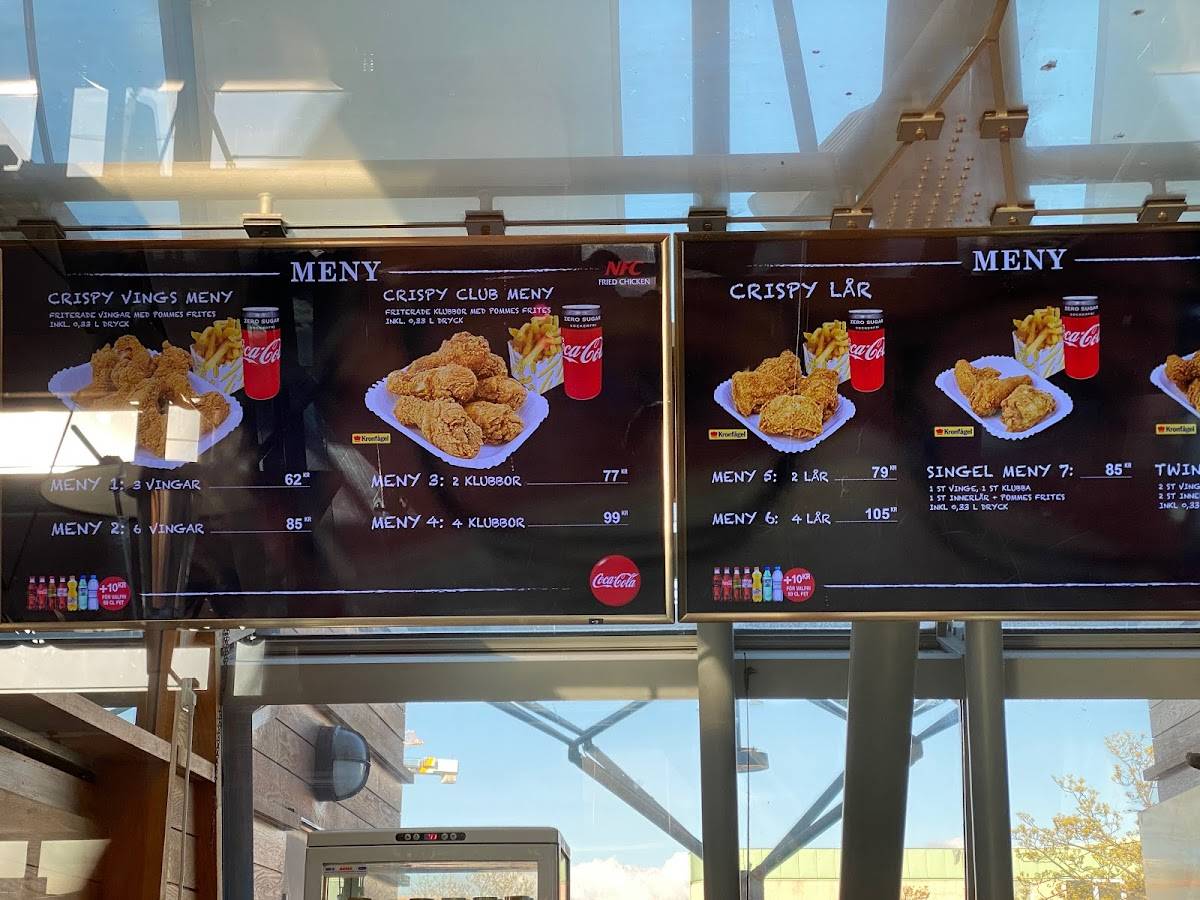 Menu at NFC Fried Chicken fast food, Gothenburg, Nils Ericsonsgatan 17