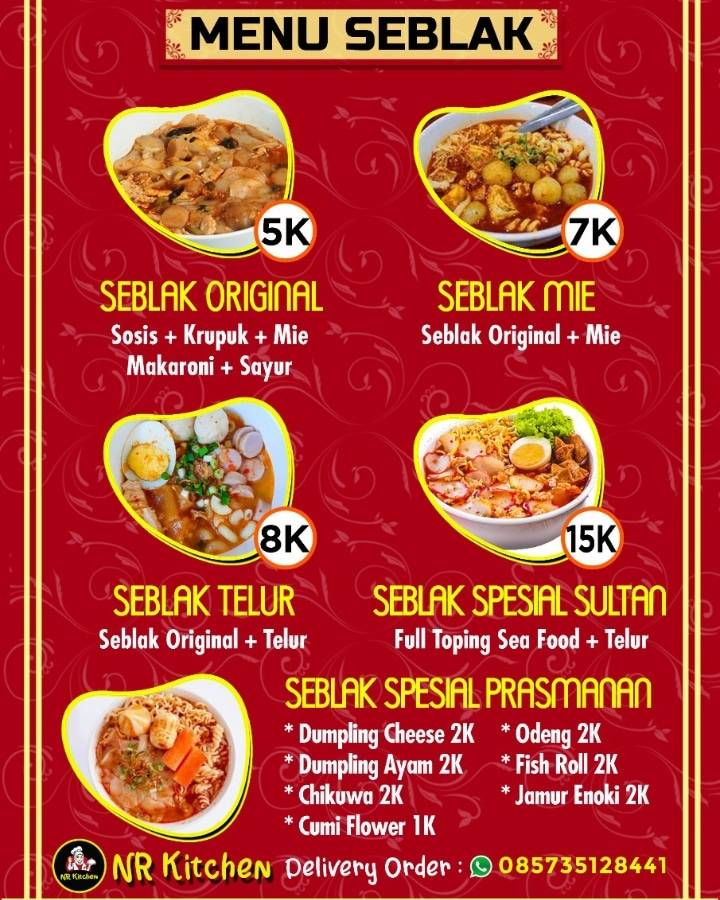 Menu At Nr Kitchen Restaurant Tikung