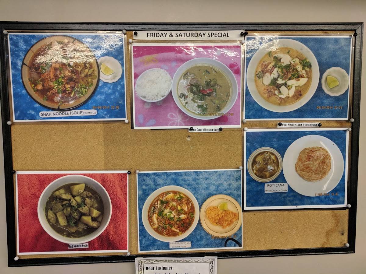 Menu at Naing Myanmar Family Restaurant, Lansing