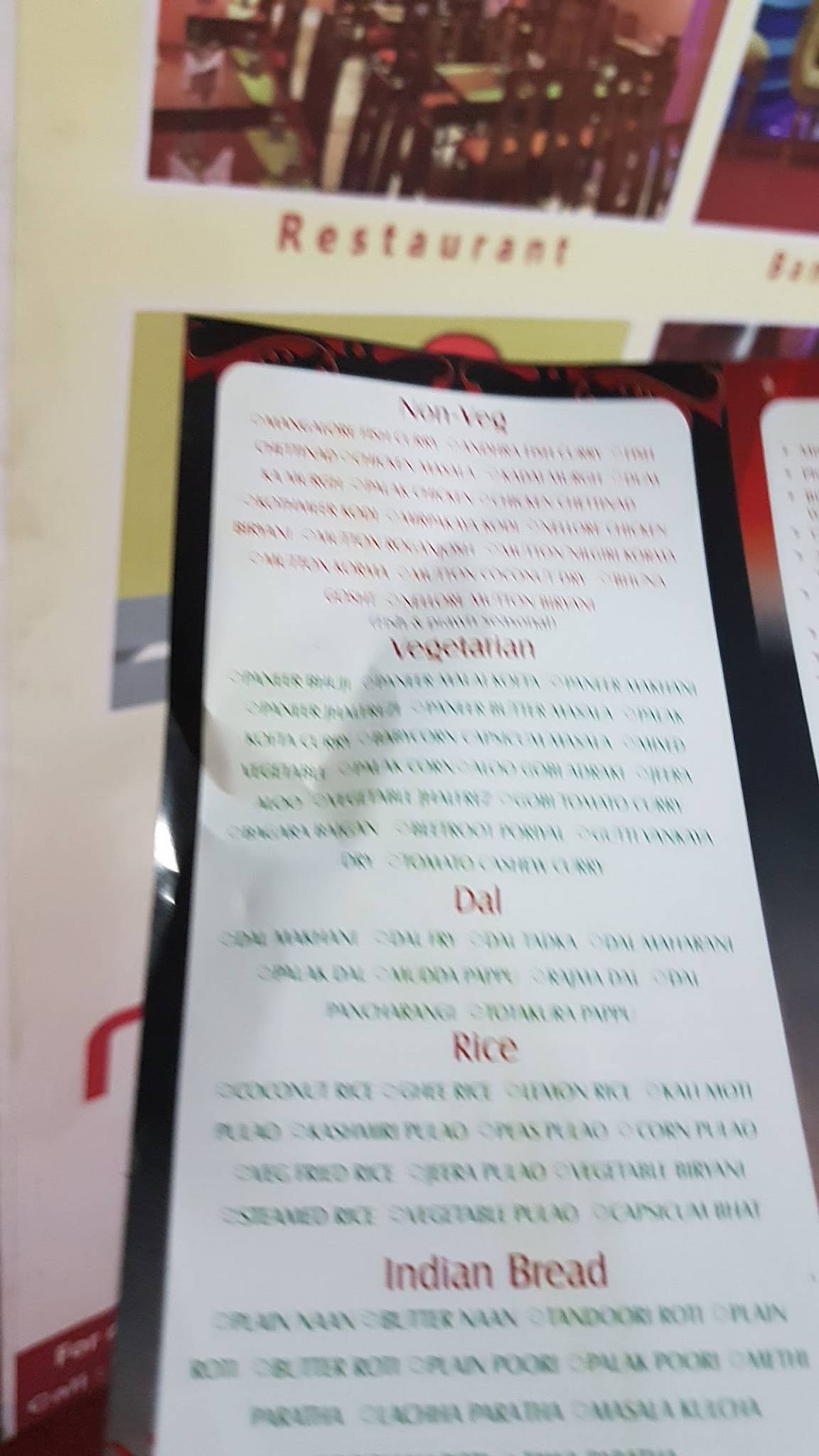 Menu at Nandhana Palace - Andhra Style Restaurant - RR Nagar, Bengaluru ...