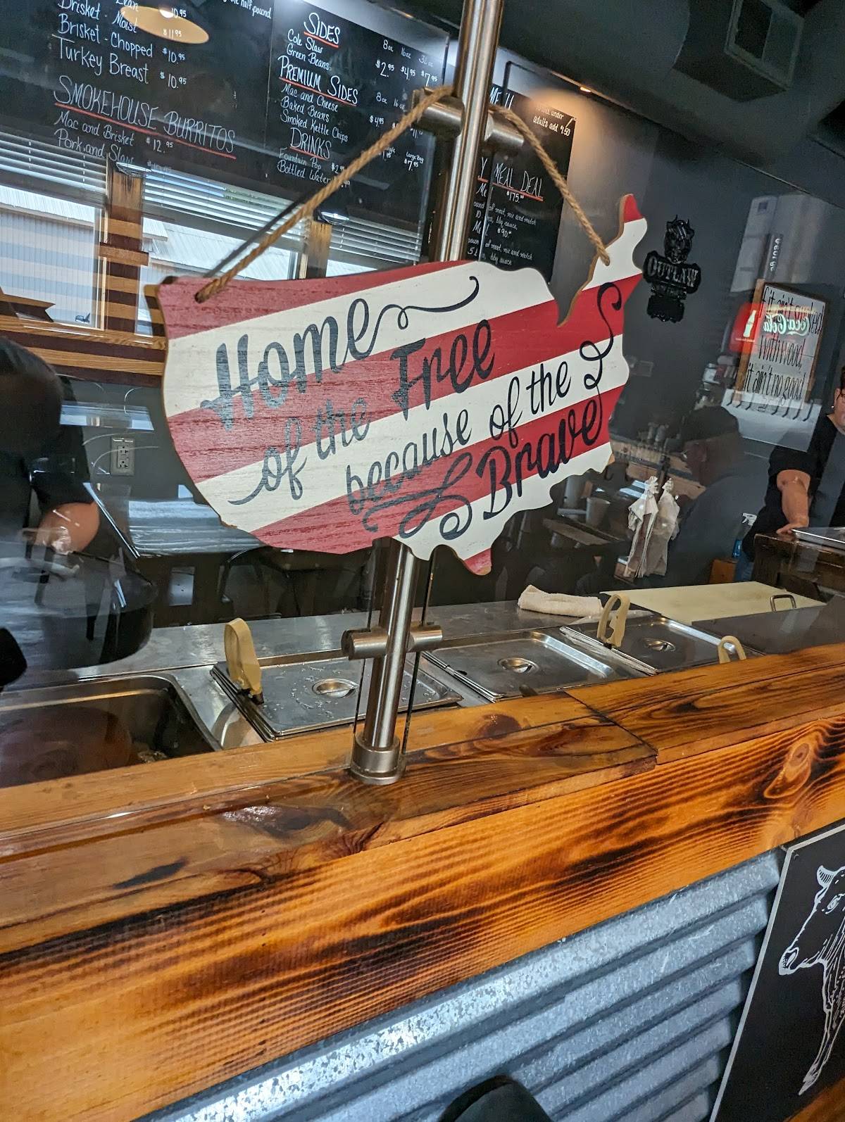 Menu at Outlaw Smokehouse BBQ, Napoleon