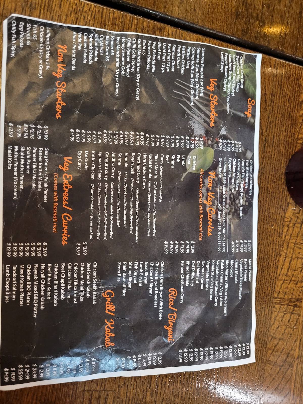 Menu at Nayaab Curry N Kabab desserts, Webster