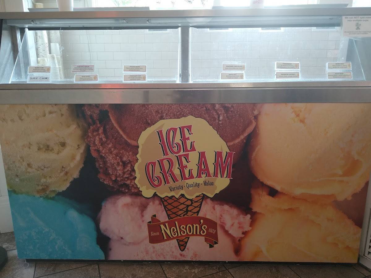 Menu at Nelson's Ice Cream restaurant, Stillwater