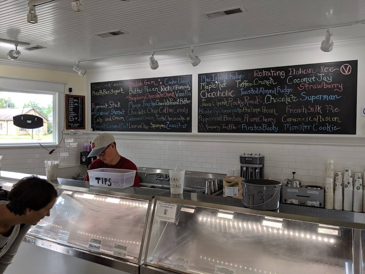 Menu at Nelson's Ice Cream restaurant, Stillwater