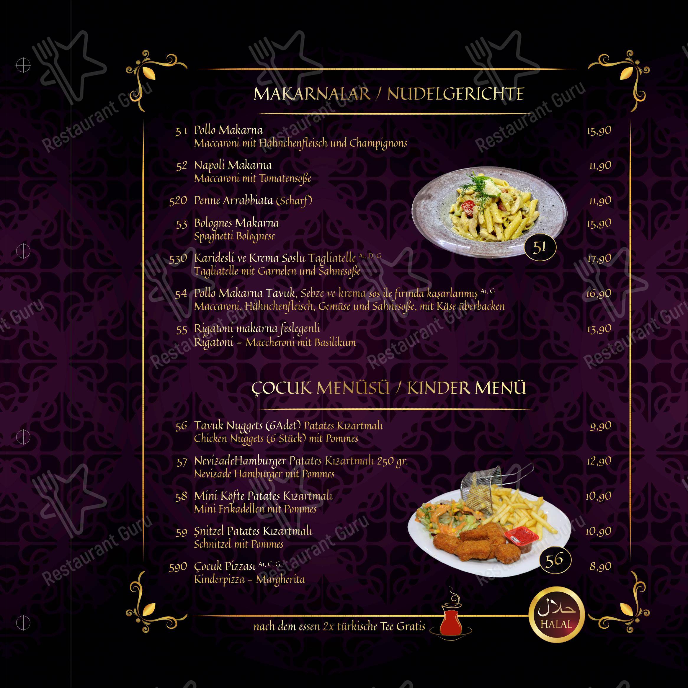 Speisekarte von N.V.Z.D GökhanCan restaurant, Essen