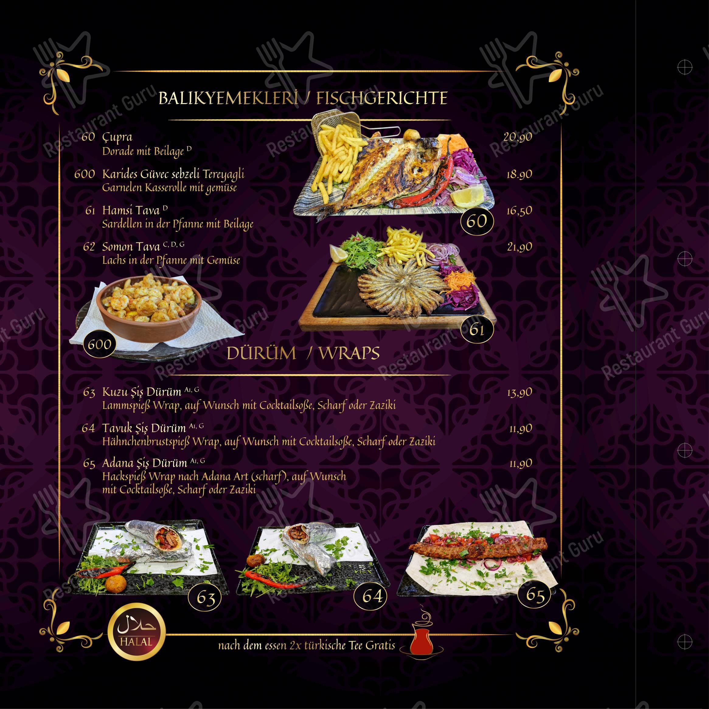 Speisekarte von N.V.Z.D GökhanCan restaurant, Essen