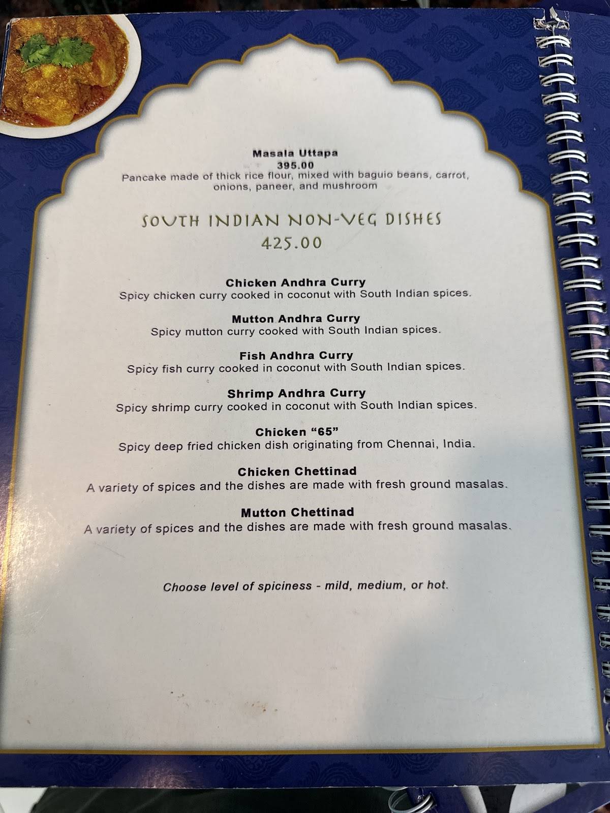 Menu at New Bombay restaurant, Taguig, 2nd Floor
