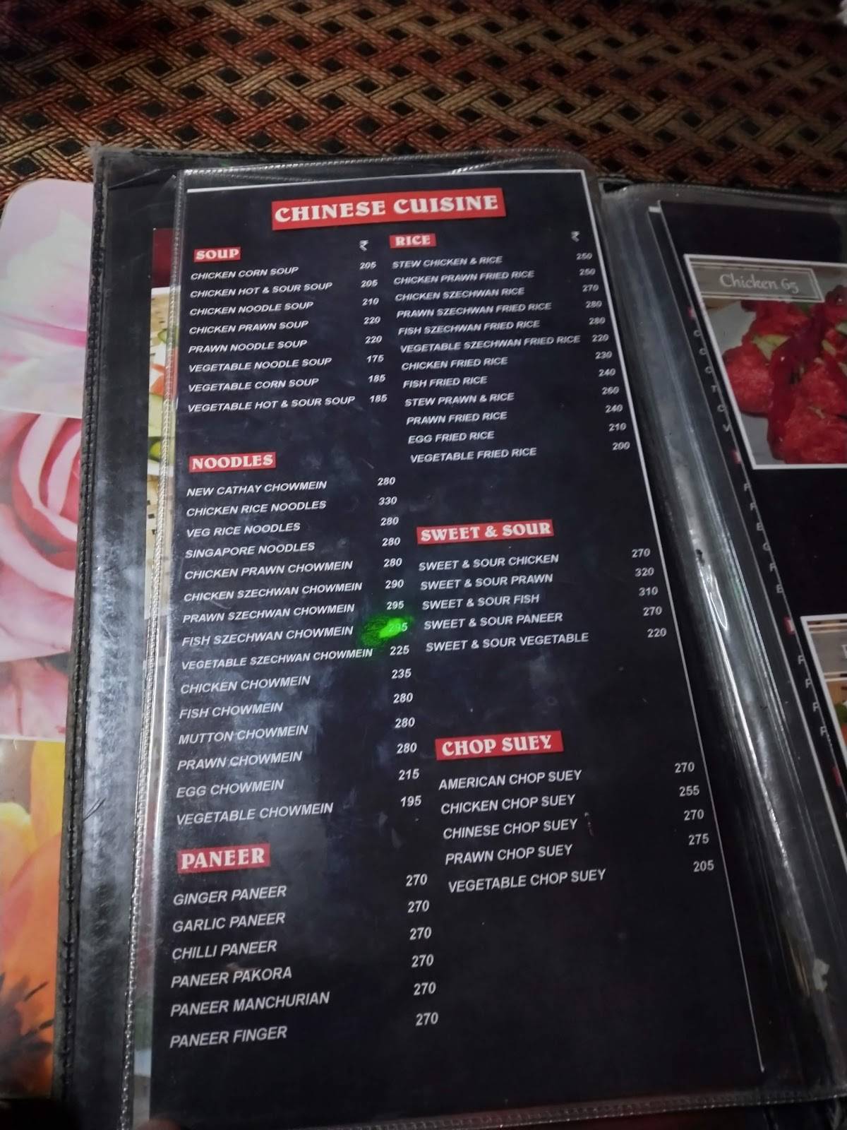 Menu at New Cathay Restaurant and Bar, Kolkata, GRAND HOTEL ARCADE