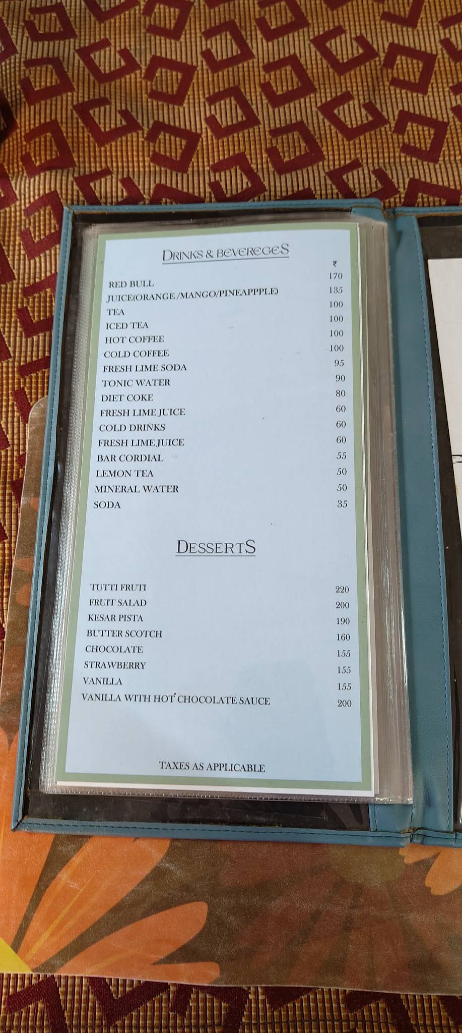 Menu at New Cathay Restaurant and Bar, Kolkata, GRAND HOTEL ARCADE