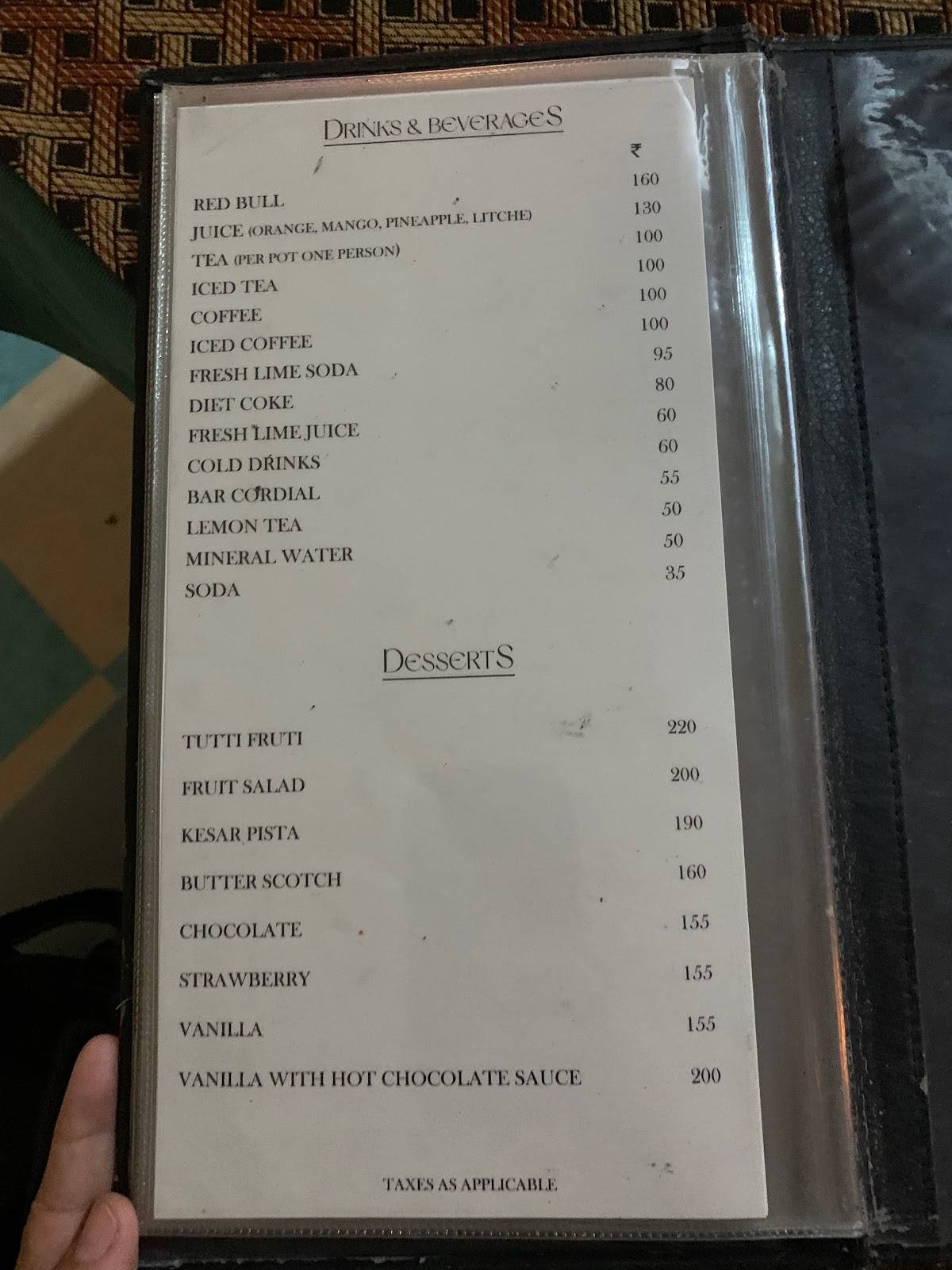 Menu at New Cathay Restaurant and Bar, Kolkata, GRAND HOTEL ARCADE
